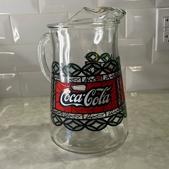 Accents | Vintage Cococola Glass Pitcher Glass Coke Collectible Read ...
